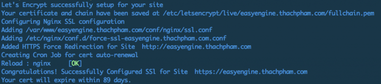 How to Install Let's Encrypt on EasyEngine - Top Host Coupon