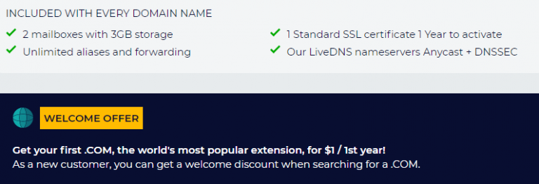 Special offer! .Com domain at Gandi.net just only $1 - Top Host Coupon