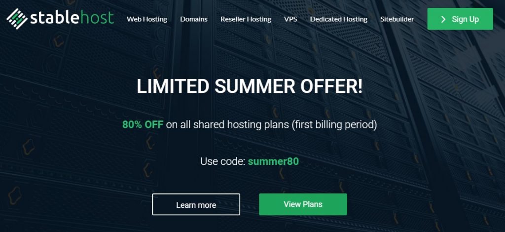 StableHost Coupon & Promo codes Jun 2021: 80% off Web hosting on Summer Offer - Top Host Coupon